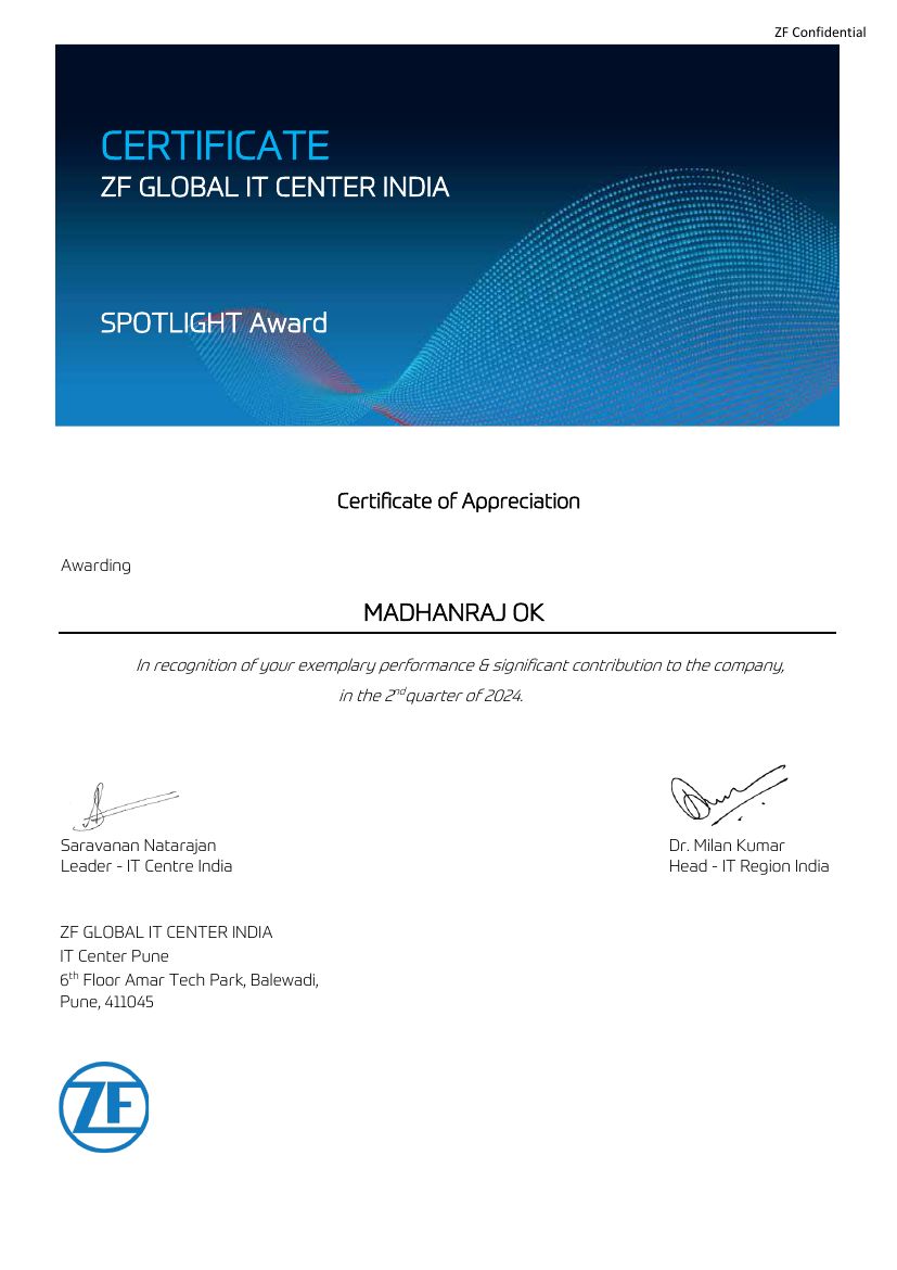 Madhan Raj OK on LinkedIn: #spotlightaward #grateful #teamwork # ... Madhan Raj OK on LinkedIn: #spotlightaward #grateful #teamwork # ...