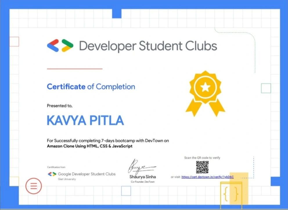 Kavya Pitla on LinkedIn: #googledeveloperstudentclub #html #css #javascript Kavya Pitla on LinkedIn: #googledeveloperstudentclub #html #css #javascript