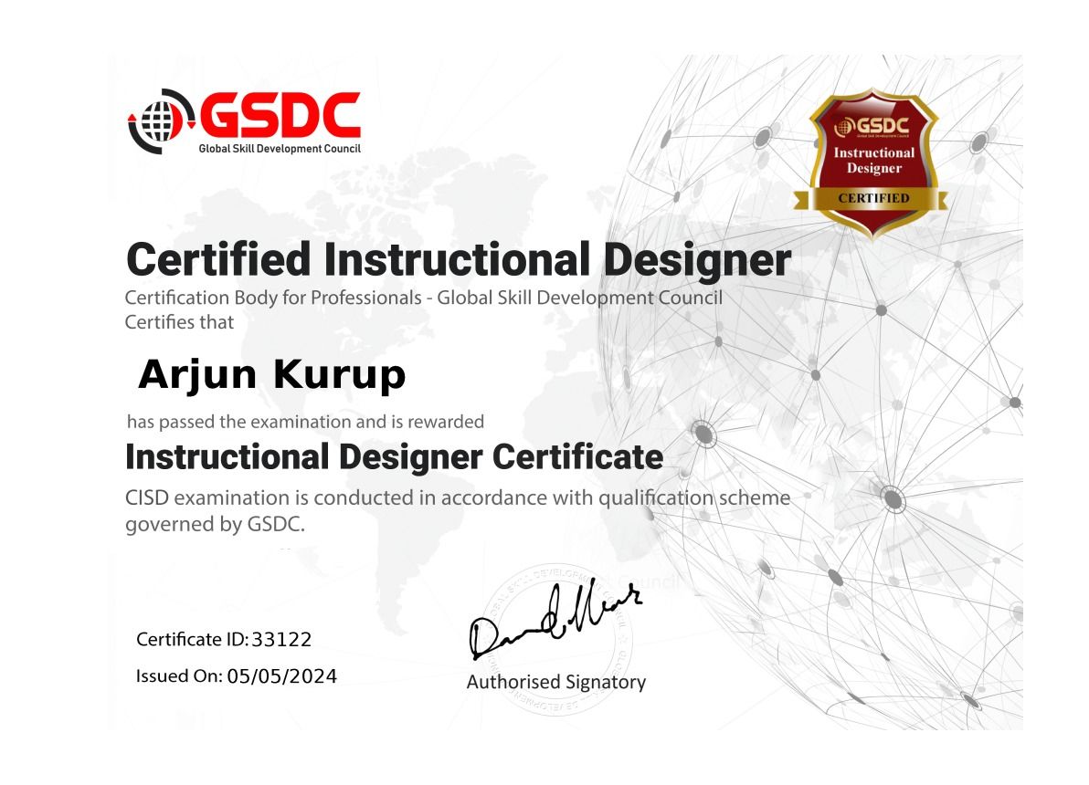 Arjun Kurup on LinkedIn: Delighted to announce my certification in ... Arjun Kurup on LinkedIn: Delighted to announce my certification in ...