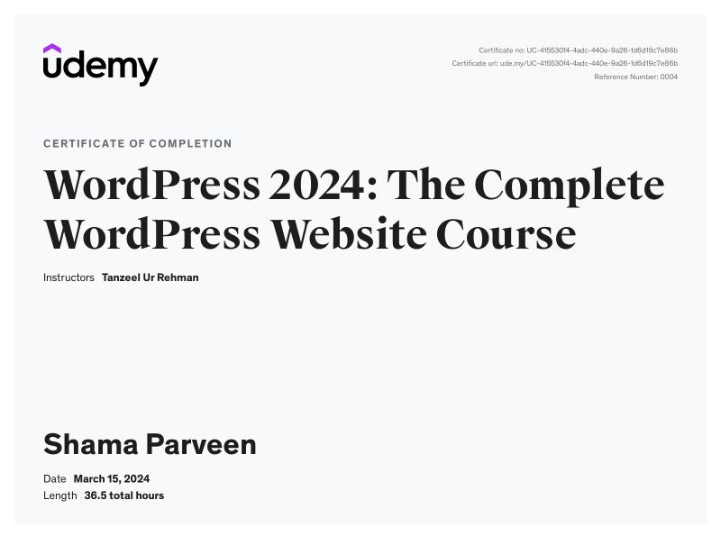 Shama Parveen on LinkedIn: #wordpress #udemy #freelance #webdevelopment ... Shama Parveen on LinkedIn: #wordpress #udemy #freelance #webdevelopment ...