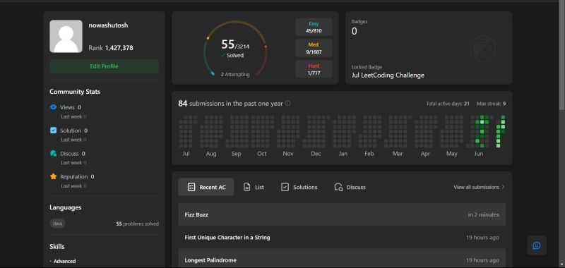 Ashutosh Dwivedi on LinkedIn: #leetcode #programming #goals Ashutosh Dwivedi on LinkedIn: #leetcode #programming #goals