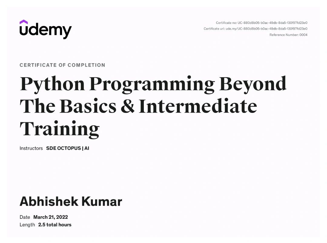 Abhishek Kumar on LinkedIn: #udemy #pythonprogramming #advancedpython # ... Abhishek Kumar on LinkedIn: #udemy #pythonprogramming #advancedpython # ...
