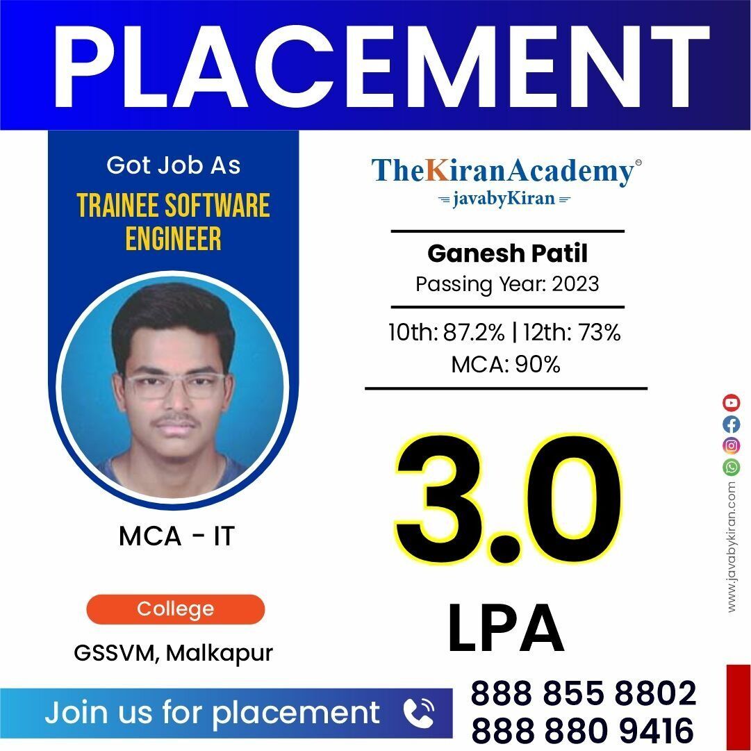 The Kiran Academy - Java By Kiran on LinkedIn: #softwaredeveloper # ... The Kiran Academy - Java By Kiran on LinkedIn: #softwaredeveloper # ...