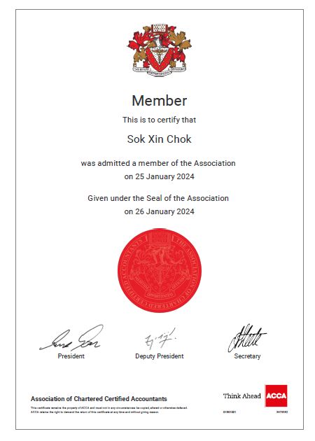 Sok Xin Chok, ACCA on LinkedIn: All the hard work paid off! 🎉 I have ... Sok Xin Chok, ACCA on LinkedIn: All the hard work paid off! 🎉 I have ...