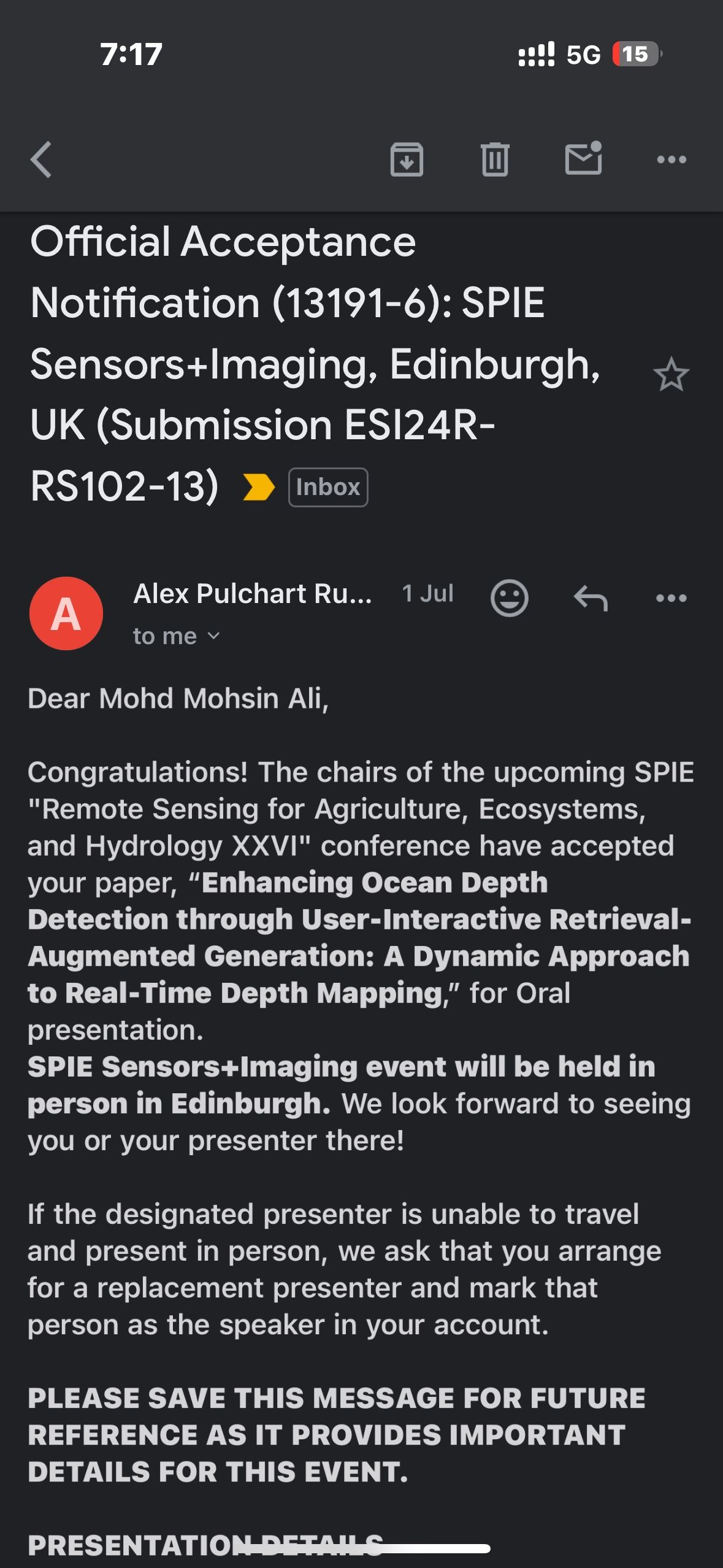 Mohd Mohsin on LinkedIn: #spie #remotesensing #research # ... Mohd Mohsin on LinkedIn: #spie #remotesensing #research # ...