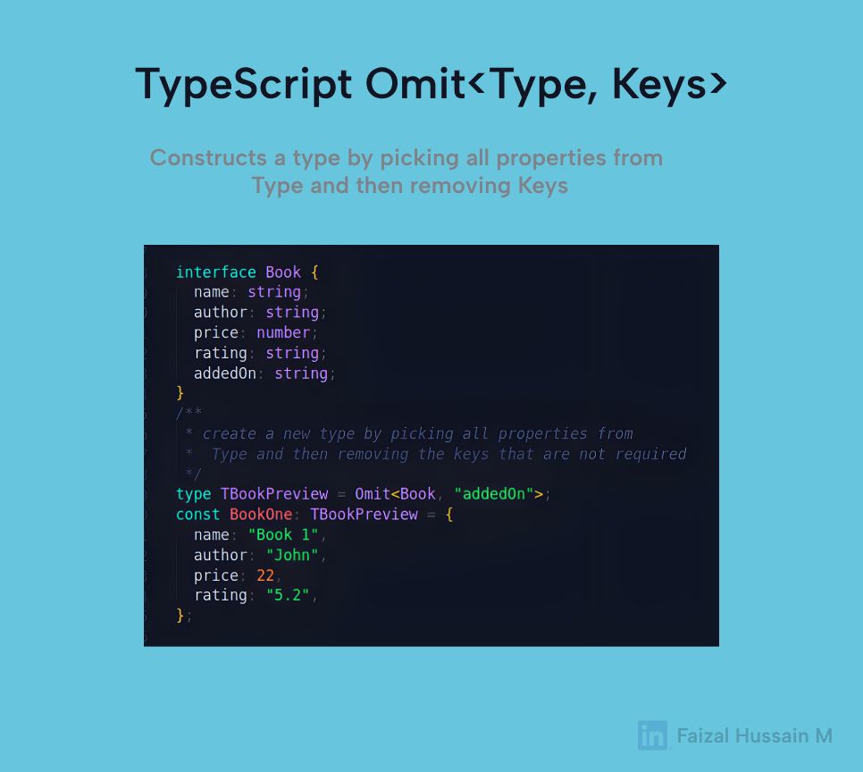 Faizal Hussain M on LinkedIn: #typescript Faizal Hussain M on LinkedIn: #typescript