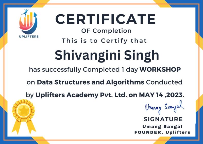 Shivangini Singh on LinkedIn: #algorithms #problemsolving #workshoplearning Shivangini Singh on LinkedIn: #algorithms #problemsolving #workshoplearning