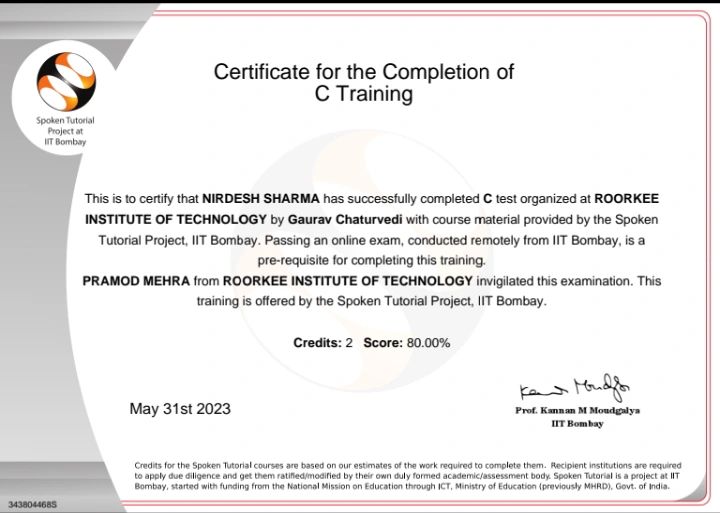 Nirdesh Sharma on LinkedIn: #cprogramming #certification #iitbombay # ... Nirdesh Sharma on LinkedIn: #cprogramming #certification #iitbombay # ...