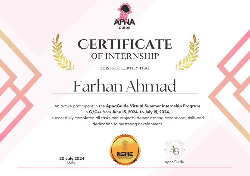 Farhan Ahmad on LinkedIn: #virtualinternship #cprogramming #c # ... Farhan Ahmad on LinkedIn: #virtualinternship #cprogramming #c # ...