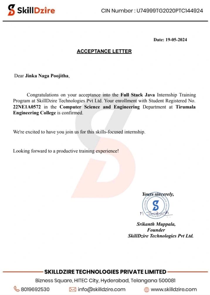 poojitha jinka on LinkedIn: #fullstackjava poojitha jinka on LinkedIn: #fullstackjava