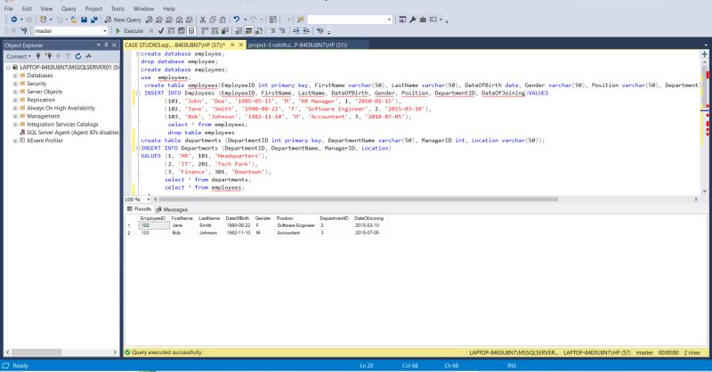 Matam Rohith kumar on LinkedIn: #casestudy #ms_sql #databasemanagement ... Matam Rohith kumar on LinkedIn: #casestudy #ms_sql #databasemanagement ...