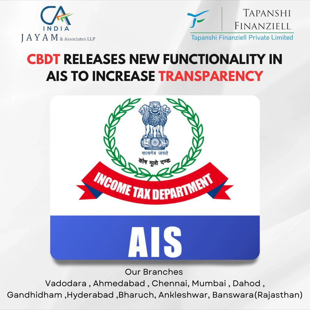 CA Rachit Shah on LinkedIn: CBDT releases new functionality in AIS to ... CA Rachit Shah on LinkedIn: CBDT releases new functionality in AIS to ...