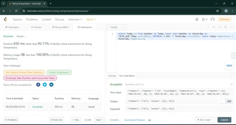 Keerthana V on LinkedIn: ---LeetCode Challenge--- Day 28/30 197 ... Keerthana V on LinkedIn: ---LeetCode Challenge--- Day 28/30 197 ...