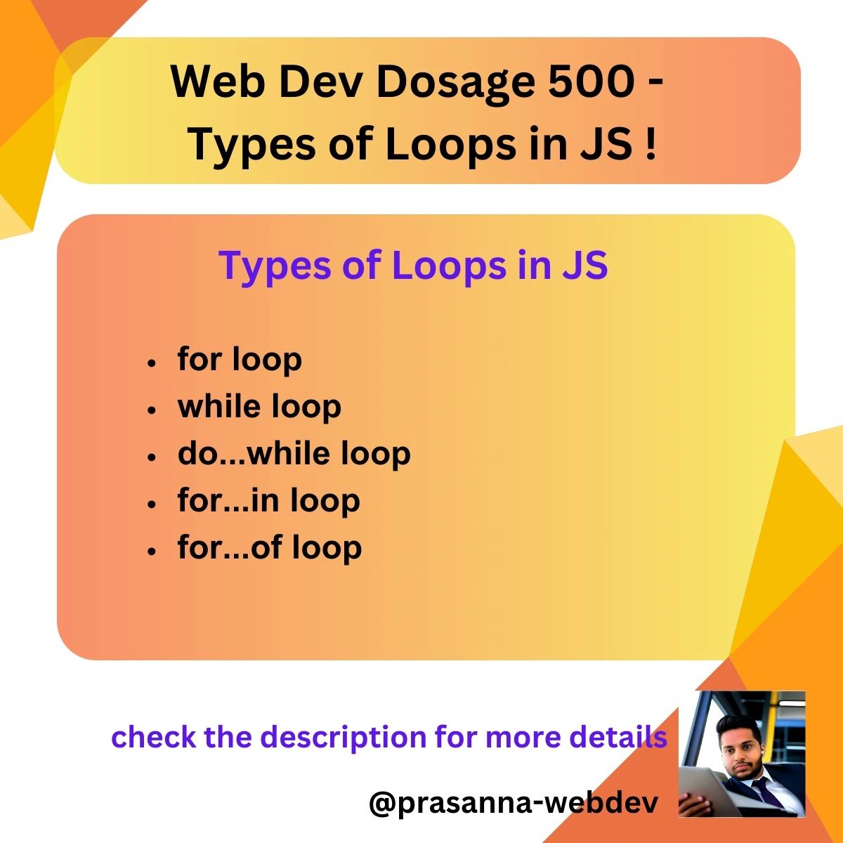 Prasanna D on LinkedIn: #webdevelopment #javascript #coding101 Prasanna D on LinkedIn: #webdevelopment #javascript #coding101