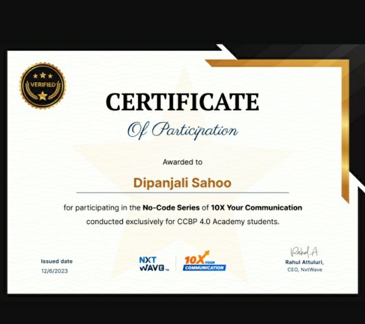 Dipanjali sahoo on LinkedIn: #nxtwaveccbp #rahulattulurisir #coding # ... Dipanjali sahoo on LinkedIn: #nxtwaveccbp #rahulattulurisir #coding # ...