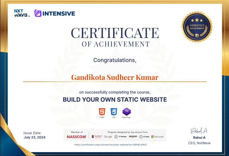sudheer gandikota on LinkedIn: #nxtwave #ccbp sudheer gandikota on LinkedIn: #nxtwave #ccbp