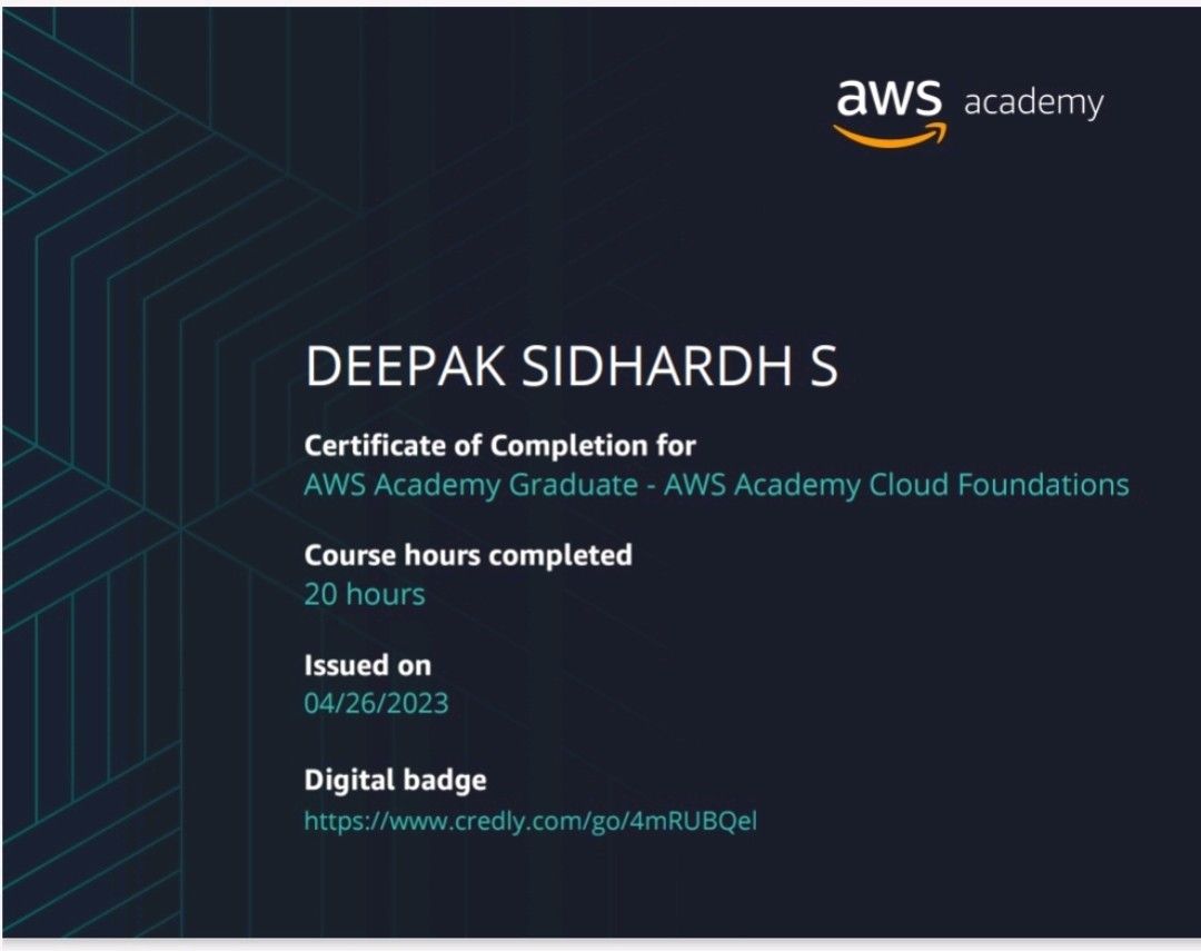 Deepak Sidhardh on LinkedIn: #awscloud #skcet #aws #share #cloud # ... Deepak Sidhardh on LinkedIn: #awscloud #skcet #aws #share #cloud # ...