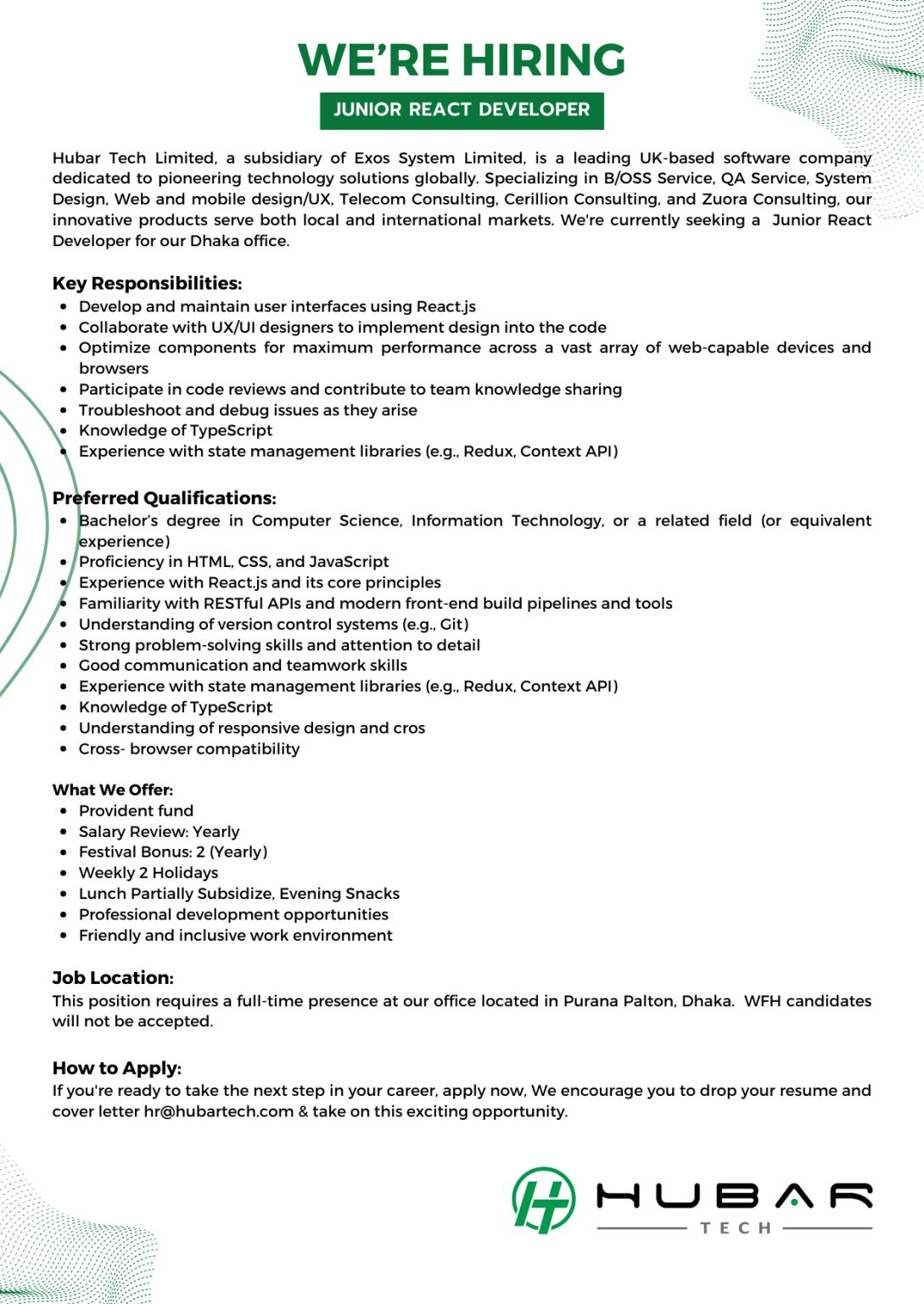 Hubar Tech Limited on LinkedIn: #react #juniorreact #hubartechlimited # ... Hubar Tech Limited on LinkedIn: #react #juniorreact #hubartechlimited # ...