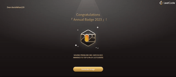 Danish Khan on LinkedIn: #leetcode #codingcommunity #annualbadge2023 # ... Danish Khan on LinkedIn: #leetcode #codingcommunity #annualbadge2023 # ...