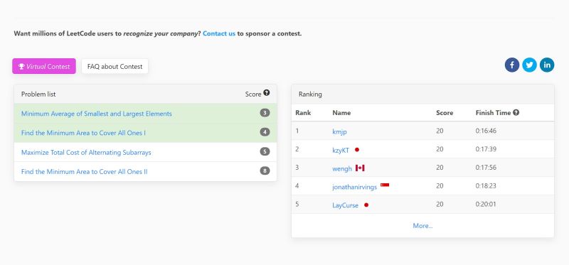Sarwesh Parsewar on LinkedIn: quick review of Leetcode weekly contest ... Sarwesh Parsewar on LinkedIn: quick review of Leetcode weekly contest ...