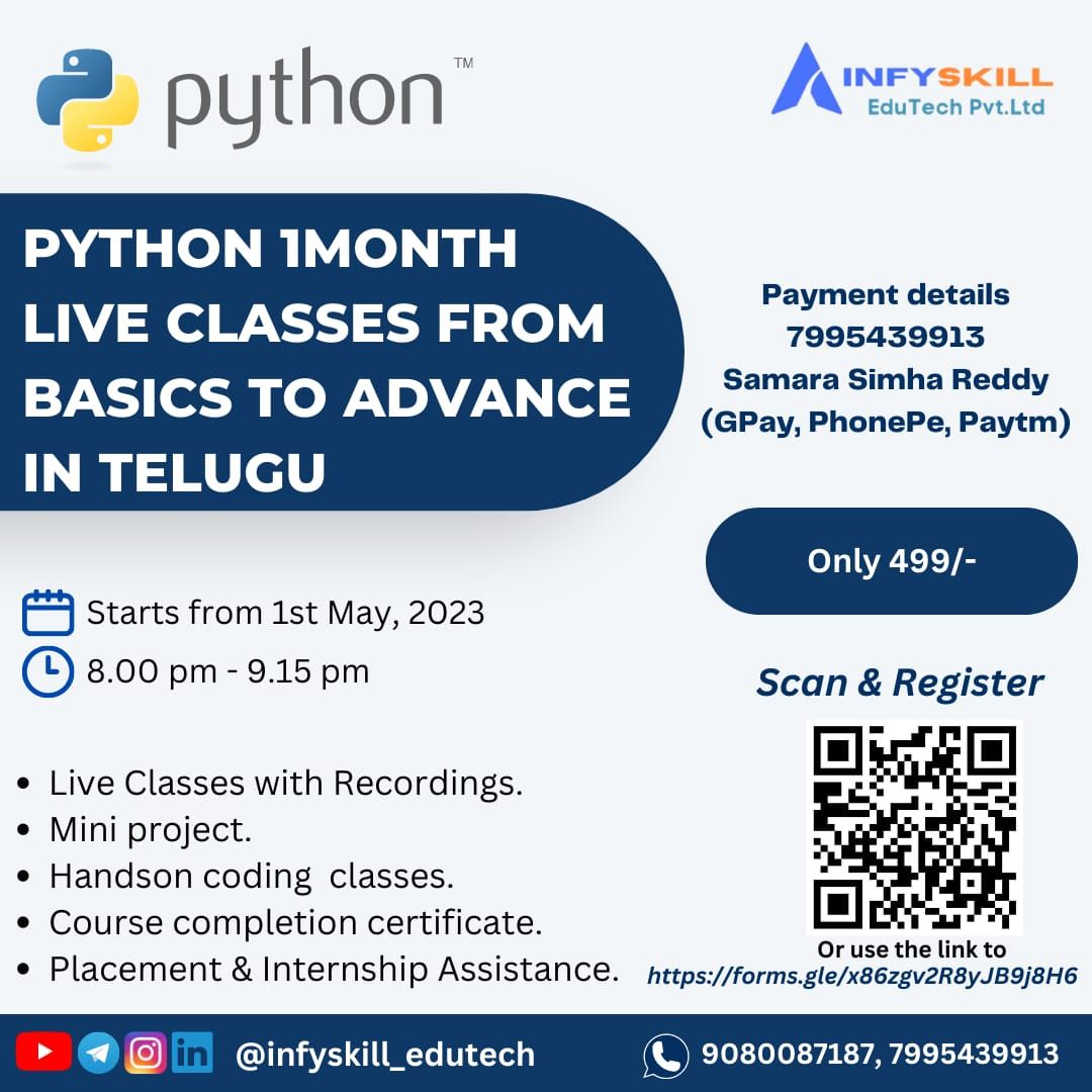 INFYSKILL EDUTECH on LinkedIn: #python #coding #programming #training # ... INFYSKILL EDUTECH on LinkedIn: #python #coding #programming #training # ...