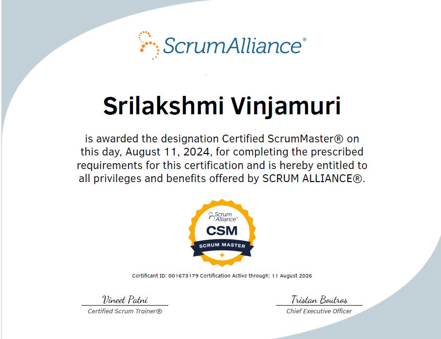Srilakshmi Vinjamuri on LinkedIn: Hello everyone, am very happy and ... Srilakshmi Vinjamuri on LinkedIn: Hello everyone, am very happy and ...