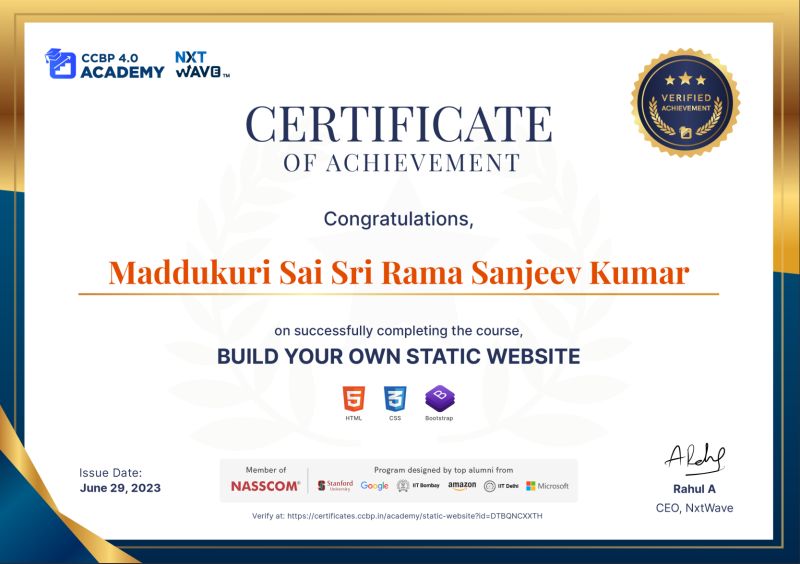 Sanjeev Kumar Maddukuri on LinkedIn: #staticwebsite #html #css # ... Sanjeev Kumar Maddukuri on LinkedIn: #staticwebsite #html #css # ...