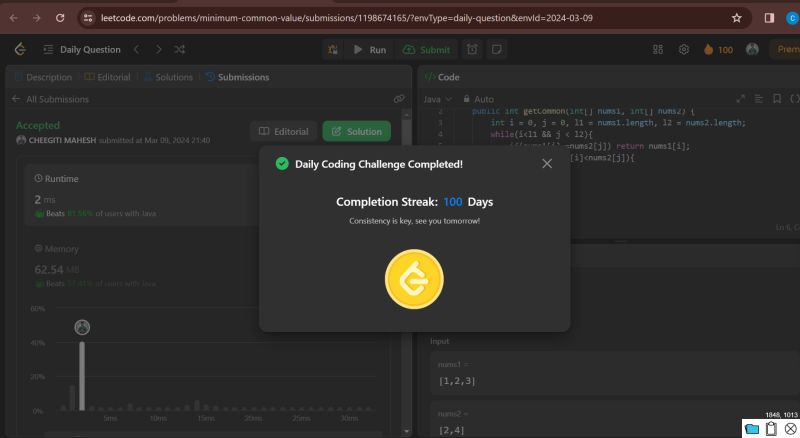 Cheegiti Mahesh on LinkedIn: #leetcode #codingjourney #100daysofcode # ... Cheegiti Mahesh on LinkedIn: #leetcode #codingjourney #100daysofcode # ...