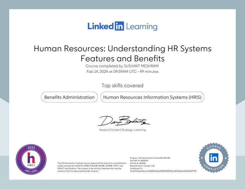 SUSHANT MESHRAM on LinkedIn: Certificate of Completion SUSHANT MESHRAM on LinkedIn: Certificate of Completion
