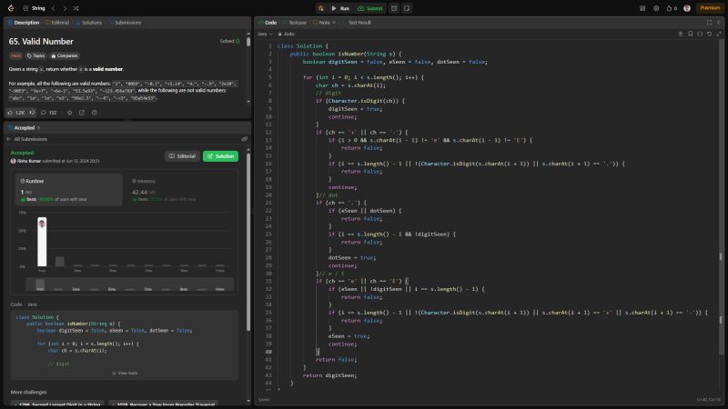 Rishu Kumar on LinkedIn: #leetcode #codingjourney #validnumber #java # ... Rishu Kumar on LinkedIn: #leetcode #codingjourney #validnumber #java # ...