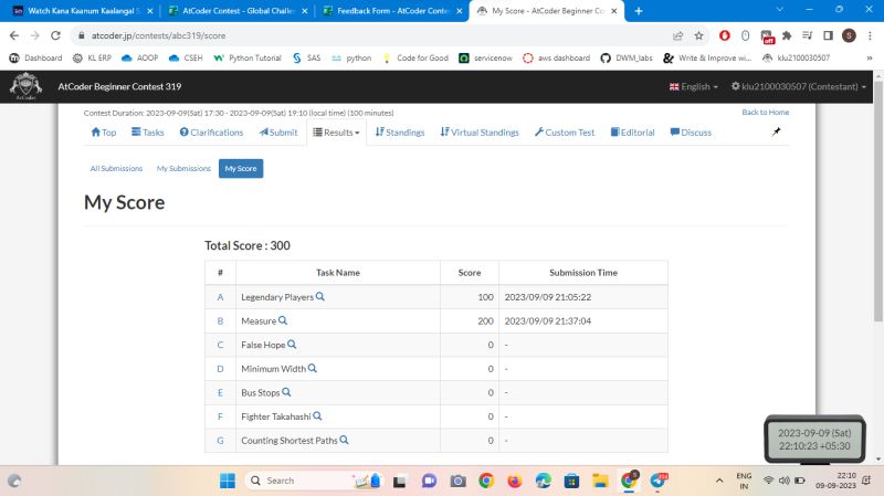 SOHAN TUMMALAPALLI on LinkedIn: #atcoder #coding #programming #kluniversity SOHAN TUMMALAPALLI on LinkedIn: #atcoder #coding #programming #kluniversity
