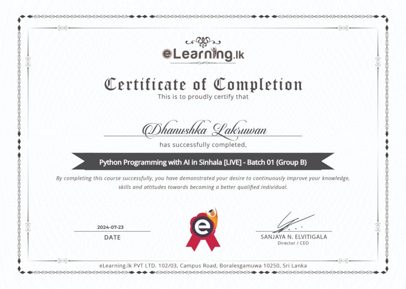 Dhanushka Lakruwan on LinkedIn: #python Dhanushka Lakruwan on LinkedIn: #python