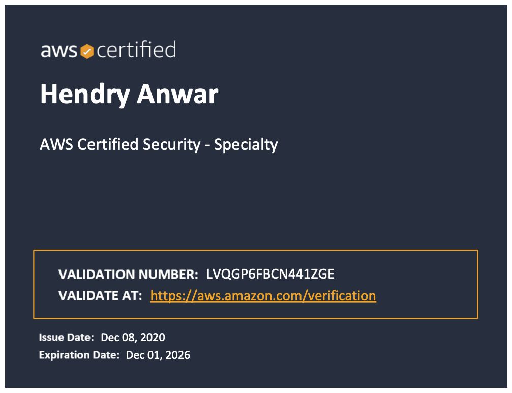 Hendry Anwar on LinkedIn: #aws Hendry Anwar on LinkedIn: #aws