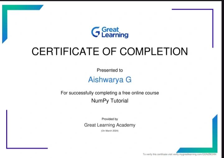Aishwarya Kotian on LinkedIn: #python #numpy #datascience #skilldevelopment Aishwarya Kotian on LinkedIn: #python #numpy #datascience #skilldevelopment