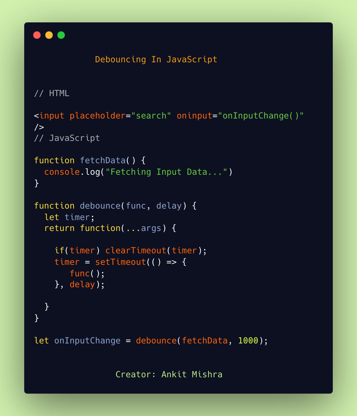 Ankit Mishra on LinkedIn: #like #comment #share #javascript #webdevelopment Ankit Mishra on LinkedIn: #like #comment #share #javascript #webdevelopment