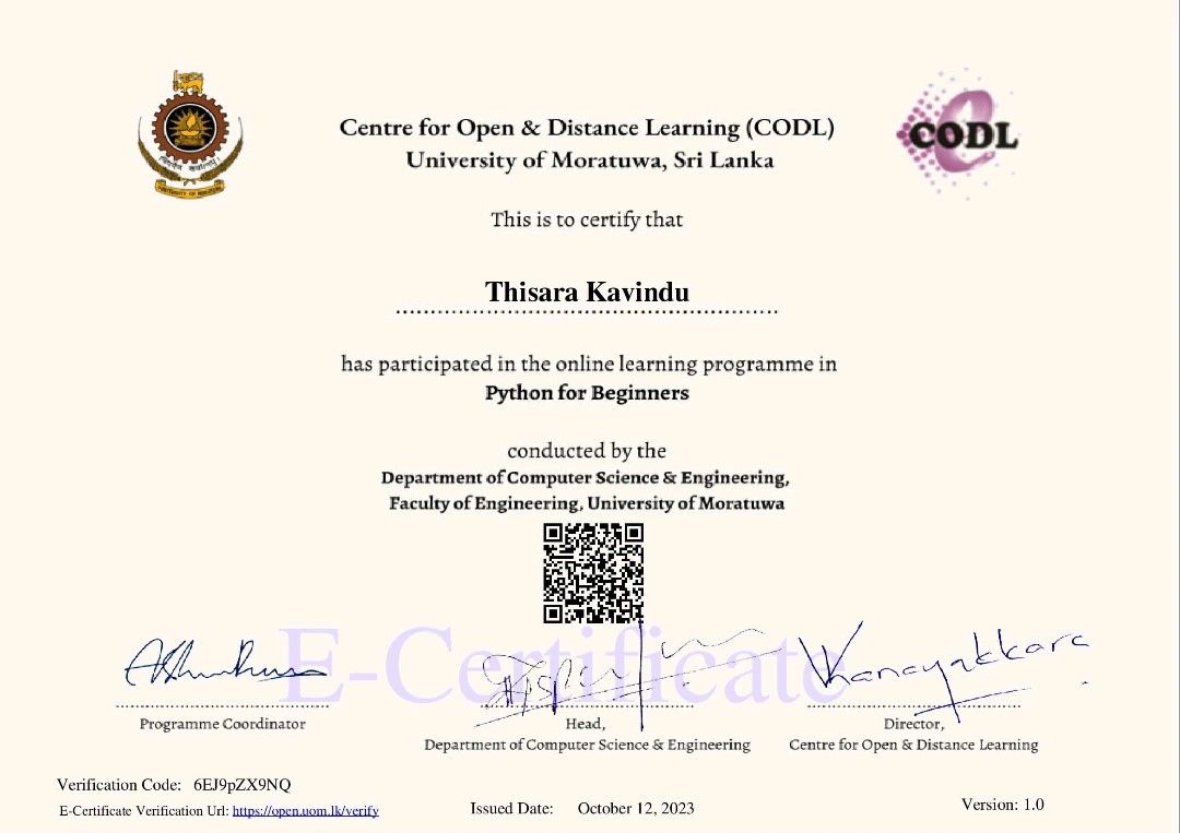 Thisara Kavindu on LinkedIn: #python Thisara Kavindu on LinkedIn: #python