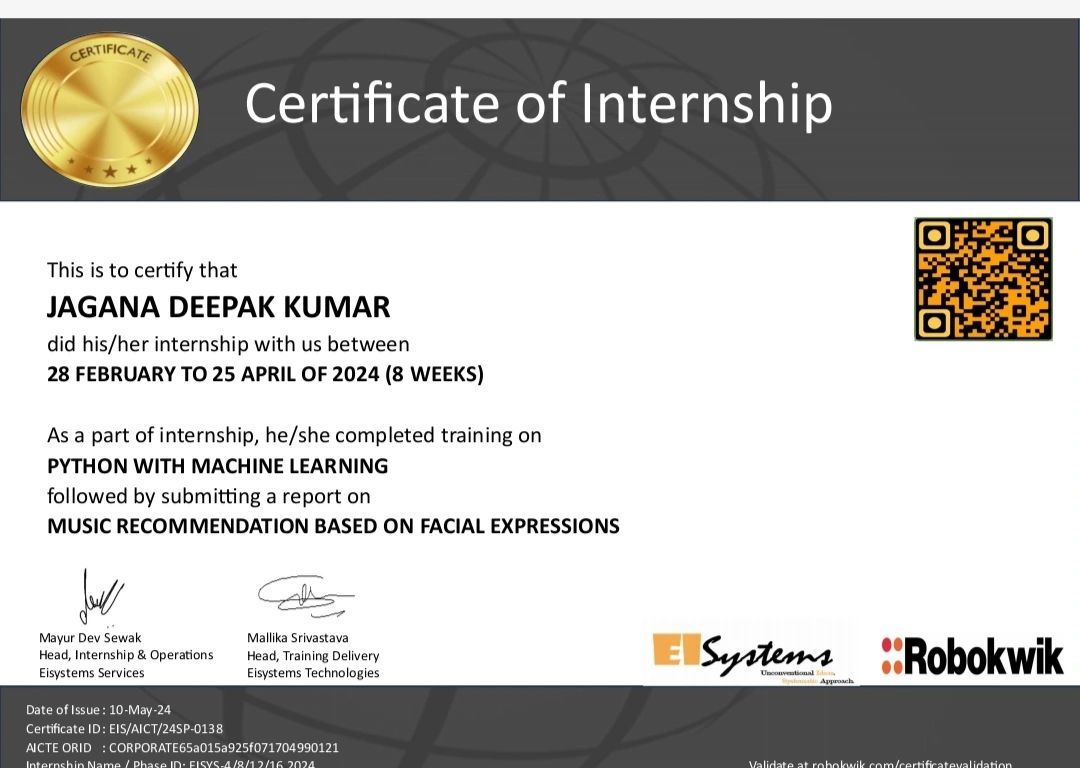 Jagana Deepak Kumar on LinkedIn: #python #machinelearning #aicte # ... Jagana Deepak Kumar on LinkedIn: #python #machinelearning #aicte # ...