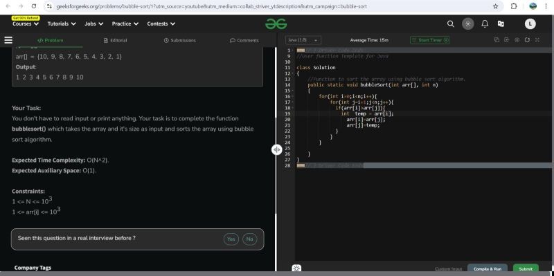 Lavaniya Manikandan on LinkedIn: #sorting #algorithm #bubblesort # ... Lavaniya Manikandan on LinkedIn: #sorting #algorithm #bubblesort # ...