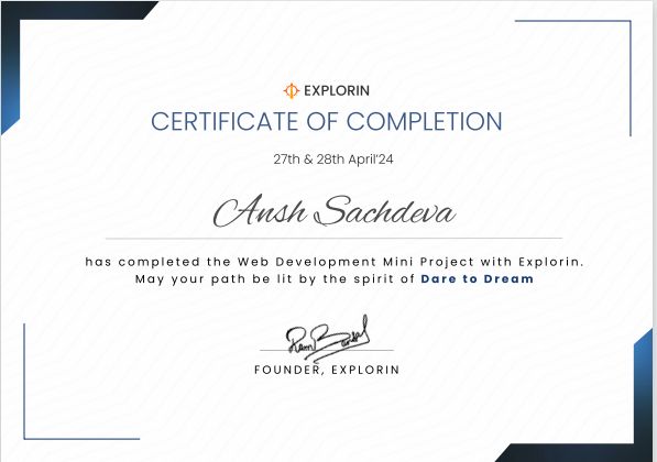 Ansh Sachdeva on LinkedIn: #webdevelopment #learningjourney #explorin # ... Ansh Sachdeva on LinkedIn: #webdevelopment #learningjourney #explorin # ...