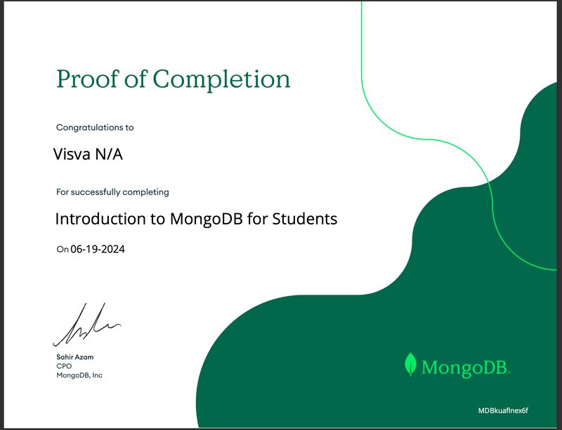 VENGATA VISVA on LinkedIn: #mongodb #certification #database #nosql # ... VENGATA VISVA on LinkedIn: #mongodb #certification #database #nosql # ...