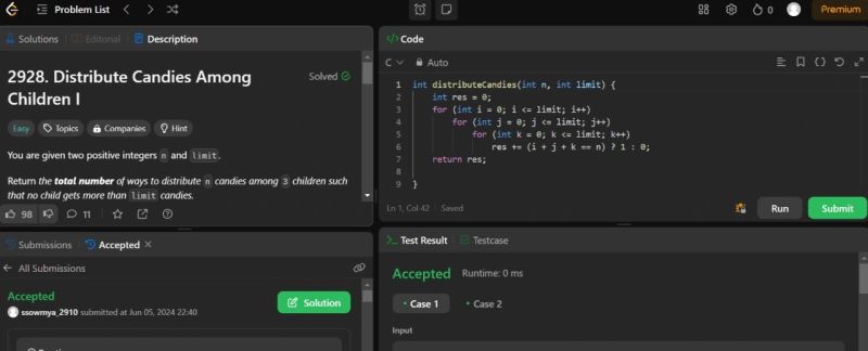 Sowmya S on LinkedIn: #leetcodechallenge #codingjourney Sowmya S on LinkedIn: #leetcodechallenge #codingjourney