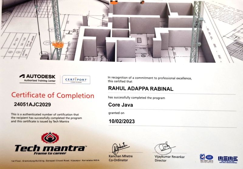 Rahul A Rabinal on LinkedIn: #internship #techmantra #corejava # ... Rahul A Rabinal on LinkedIn: #internship #techmantra #corejava # ...