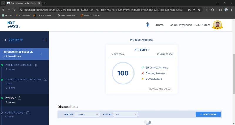 sunil kumar kanugula on LinkedIn: #nxtwave #reactjs #consistency #learning sunil kumar kanugula on LinkedIn: #nxtwave #reactjs #consistency #learning