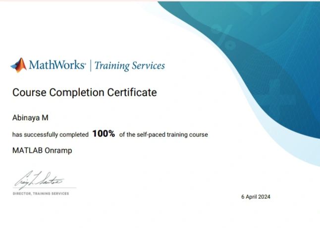 Abinaya M on LinkedIn: #matlab #mathwork Abinaya M on LinkedIn: #matlab #mathwork