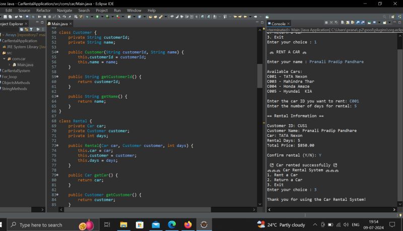 Pranali Pandhare on LinkedIn: #java #oop #carrentalsystem # ... Pranali Pandhare on LinkedIn: #java #oop #carrentalsystem # ...