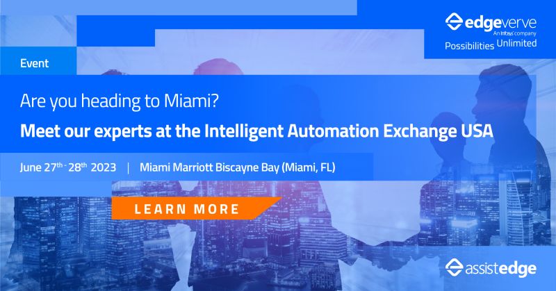 EdgeVerve on LinkedIn: Intelligent Automation Exchange USA EdgeVerve on LinkedIn: Intelligent Automation Exchange USA