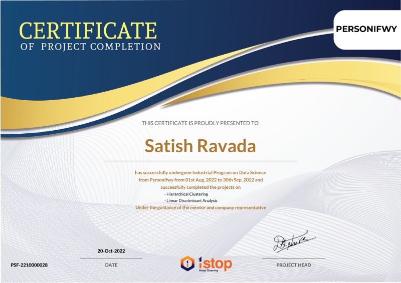 Satish Ravada on LinkedIn: #connections #share #certificate #project # ... Satish Ravada on LinkedIn: #connections #share #certificate #project # ...