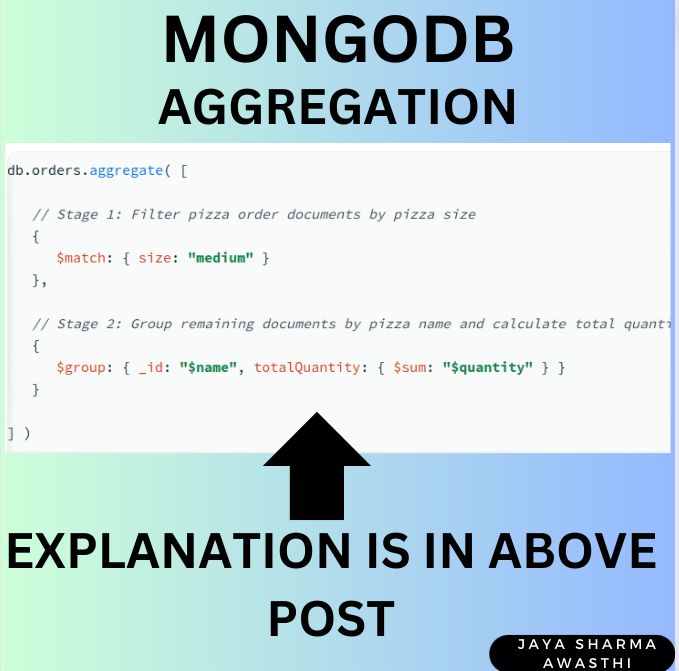 Jaya Sharma Awasthi on LinkedIn: #nodejs #mongodb | 15 comments Jaya Sharma Awasthi on LinkedIn: #nodejs #mongodb | 15 comments