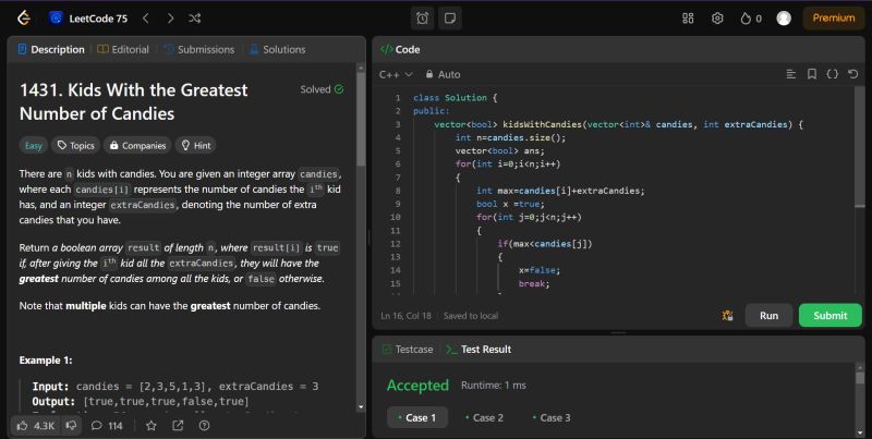 Saumya Mehta on LinkedIn: #day18 #100daysofcode #leetcode #arrays # ... Saumya Mehta on LinkedIn: #day18 #100daysofcode #leetcode #arrays # ...