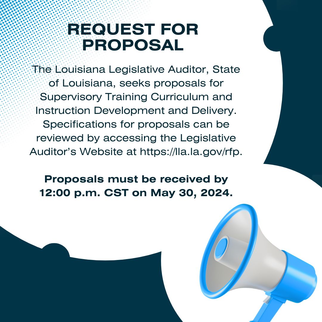 Louisiana Legislative Auditor posted on LinkedIn Louisiana Legislative Auditor posted on LinkedIn